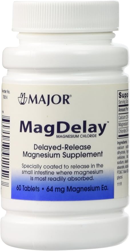 Amazon.com: MagDelay 64mg Delayed-Release Magnesium Supplement 60 Count ...