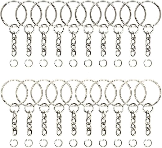 Keyring Blanks Split Metal Keyring Crafts DIY Key Rings with Open Jump ...