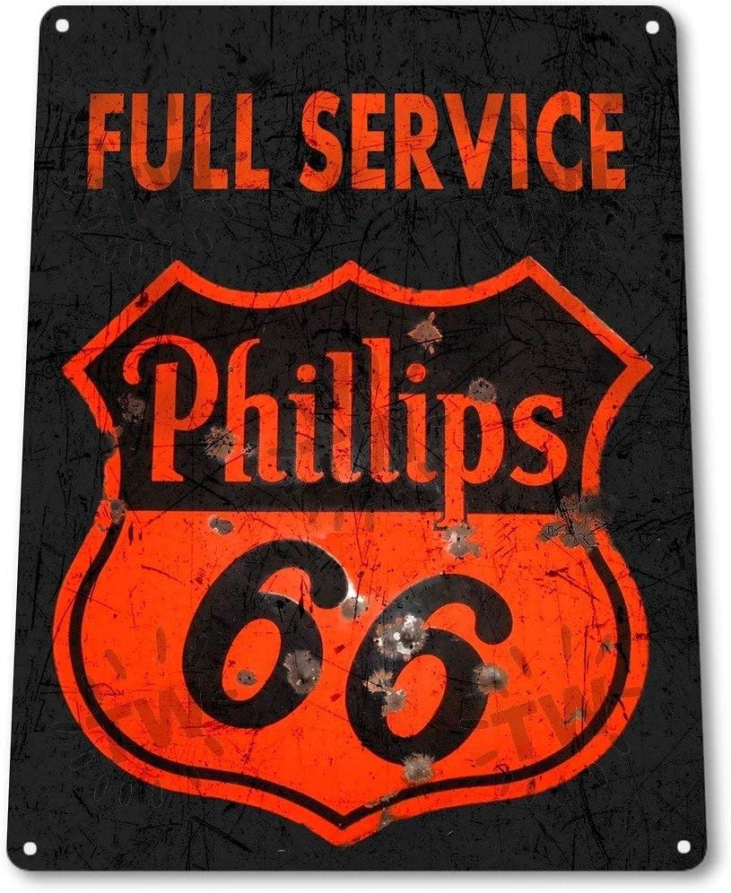 NGFD TIN Sign Phillips 66 Rustic Gas Oil Metal Plaque Decor Fuel ...