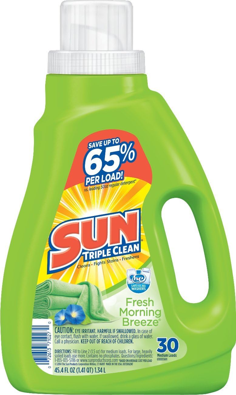 Amazon.com: Sun Ultra Liquid Laundry Detergent, Fresh Morning Breeze ...