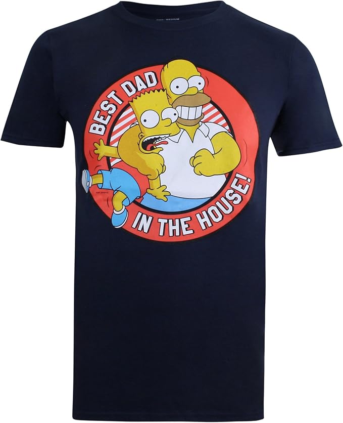The Simpsons Best Dad in The House T-Shirt Uomo: Amazon.it: Abbigliamento