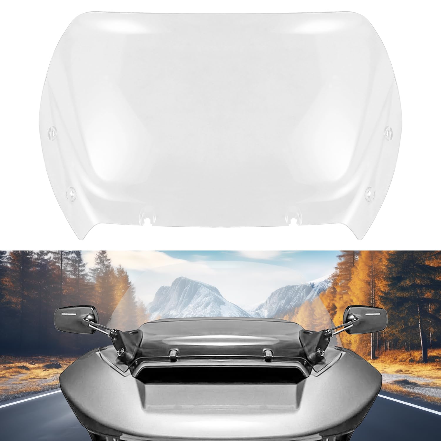 AUFER 10" Front Windscreen Windshield Fairing Wind Air Deflector ...