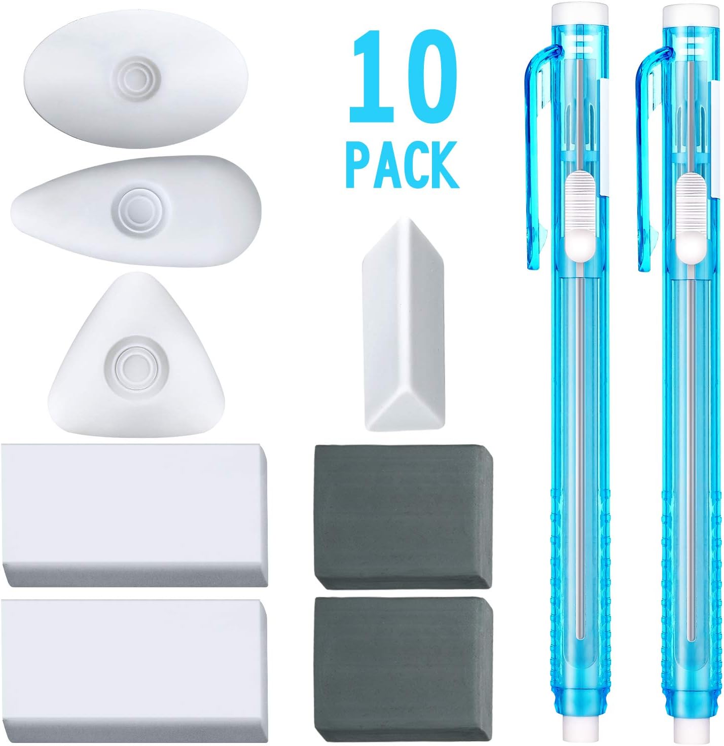 10 Pieces Drawing Art Erasers Multi-Shape Pencil Painting Erasers ...