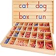 Amazon.com: Movable Alphabet Montessori Wooden Letters - Moveable ...