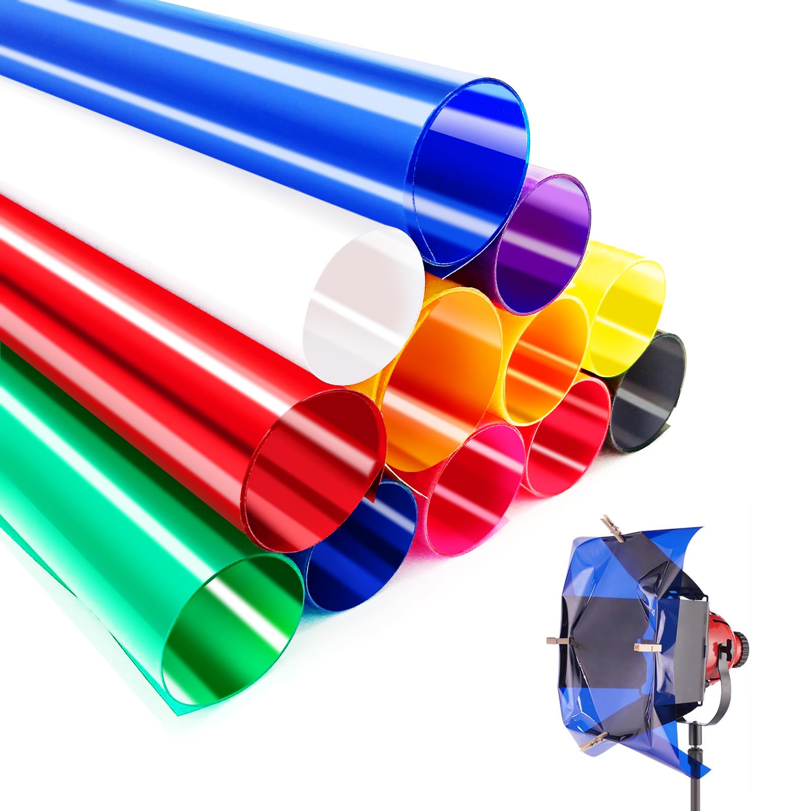 Mua 12 Pcs 16x20inch Correction Gel Light Filter Lighting Gels Diffuser ...