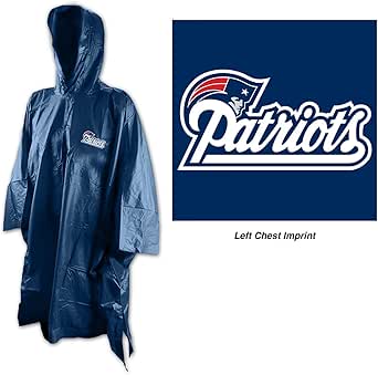 Amazon.com: NFL New England Patriots Rain Poncho: Clothing