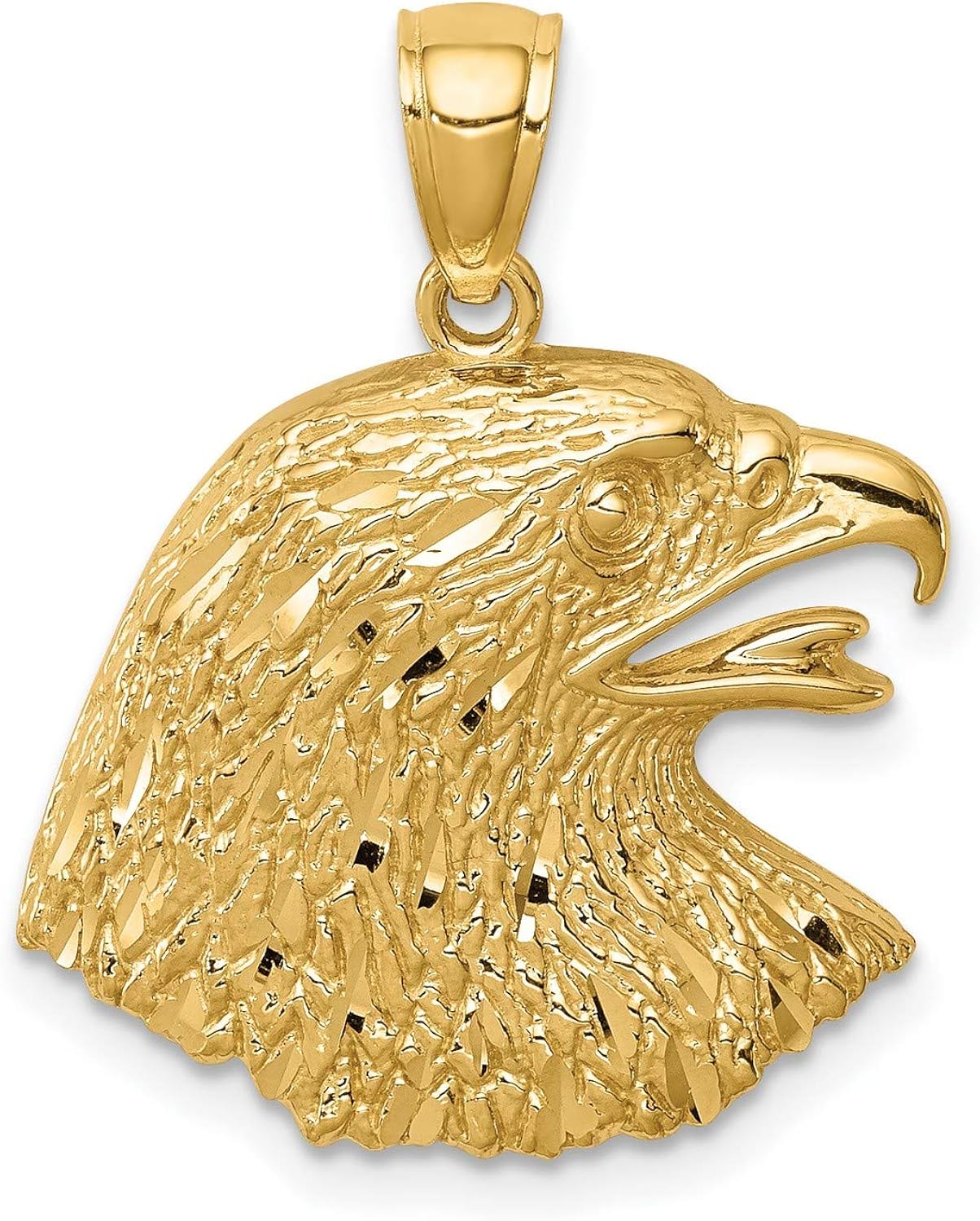 Amazon.com: Diamond-Cut Eagle Pendant In Real 14k Yellow Gold: Jewelry