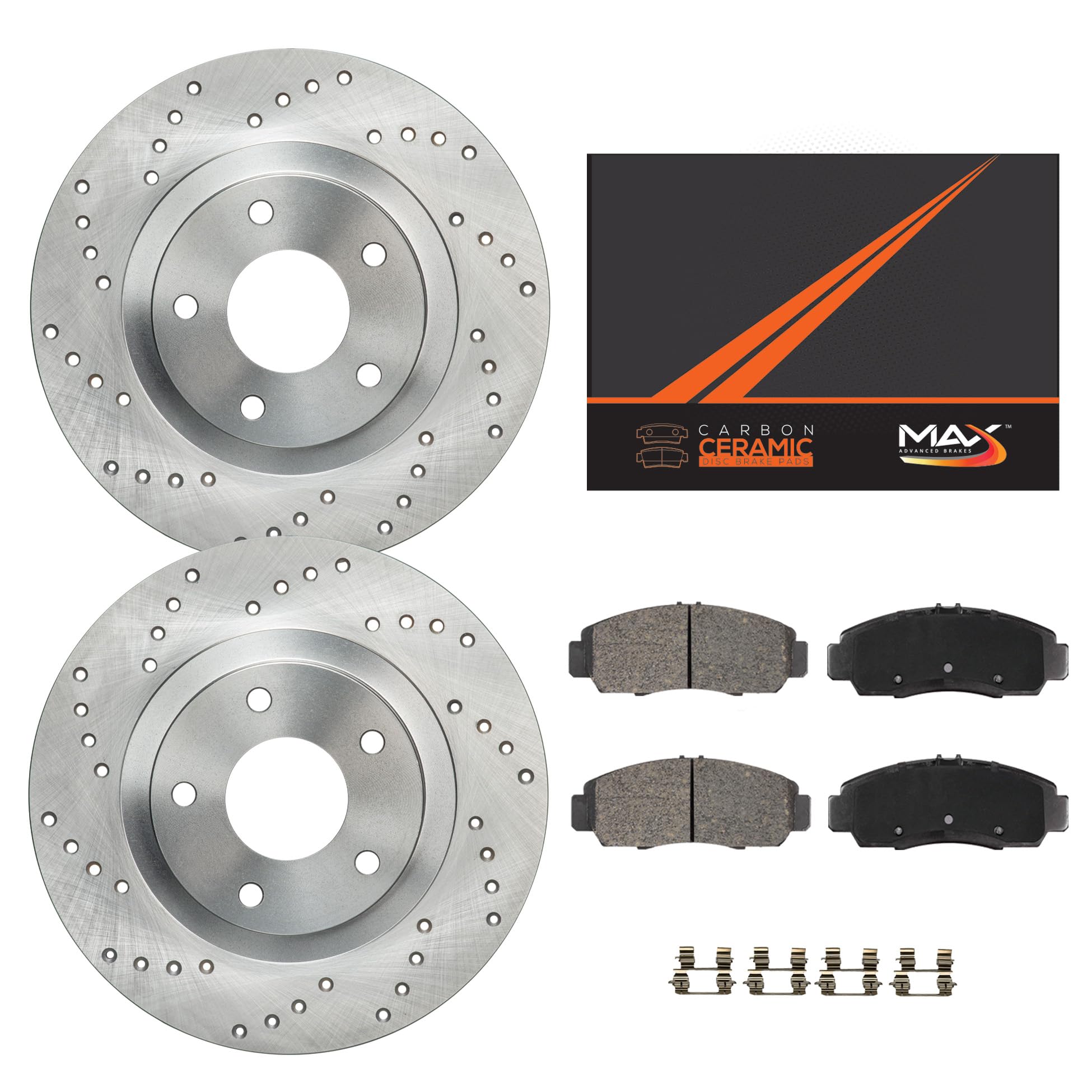 Max Advanced Brakes Front Brake Kit Compatible With 2010-2014 2015 2016 ...