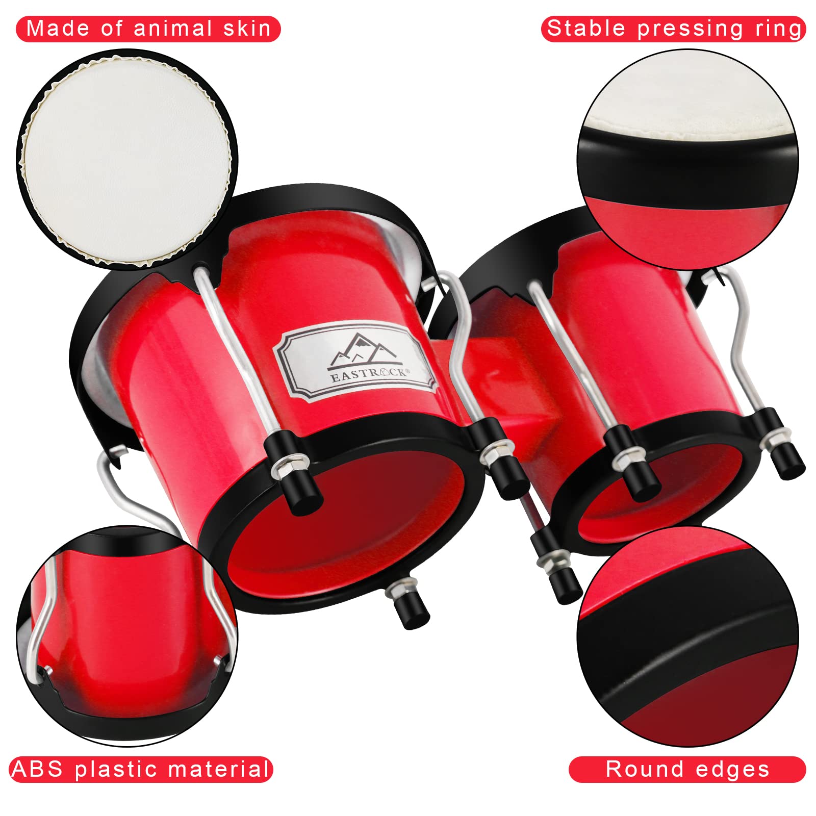 Mua EastRock Bongo Drum 4” and 5” Set for Adults, Beginners,Percussion ...