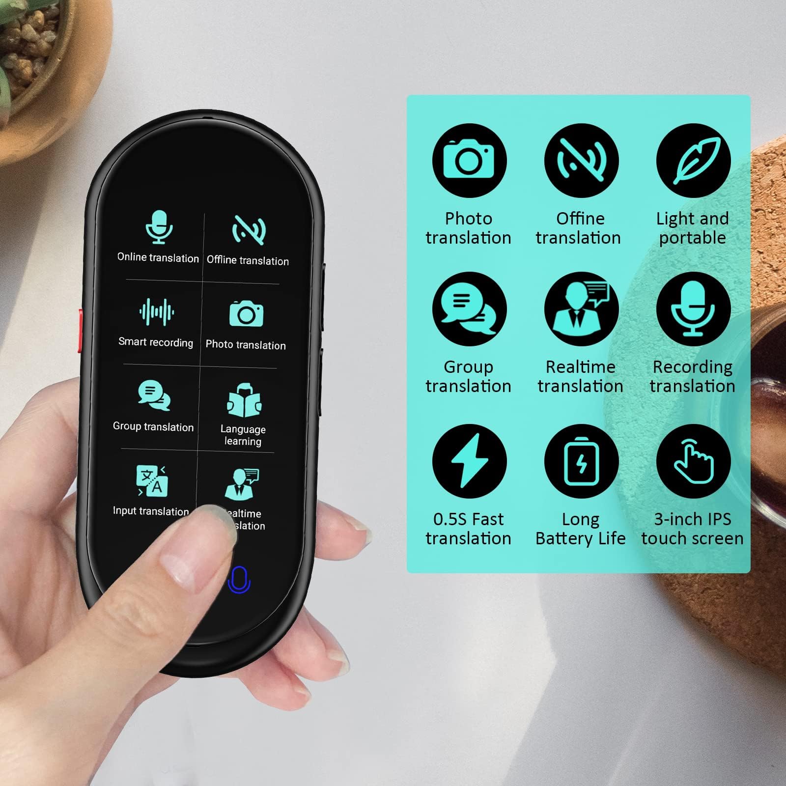 Mua Language Translator Device, Portable Two-Way Instant Translator, Offline Online Voice Photo ...
