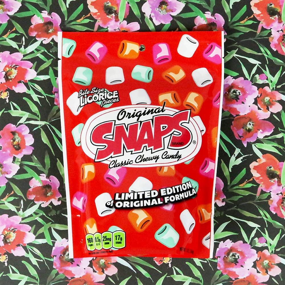 Mua Snaps Original Classic Chewy Candy, Black Licorice Bites, 12oz Bag ...
