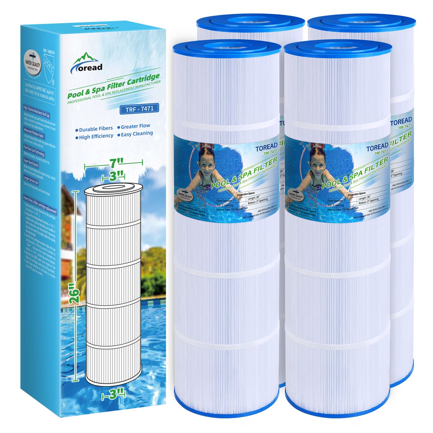 CCP420 Pool Filter Replaces Pentair Clean and Clear Plus 420, PCC105 ...