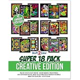 Super Pack of 18 Fuzzy Velvet Coloring Posters (Artistic Edition ...
