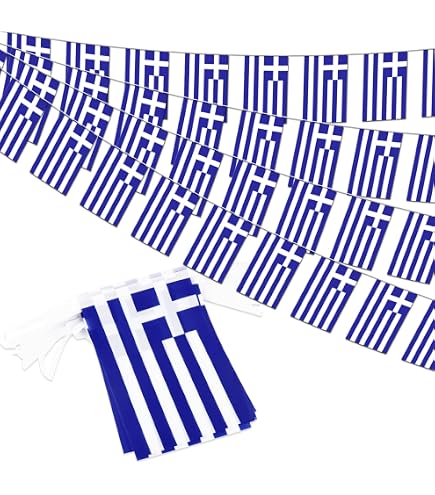 Greek Flag Garland