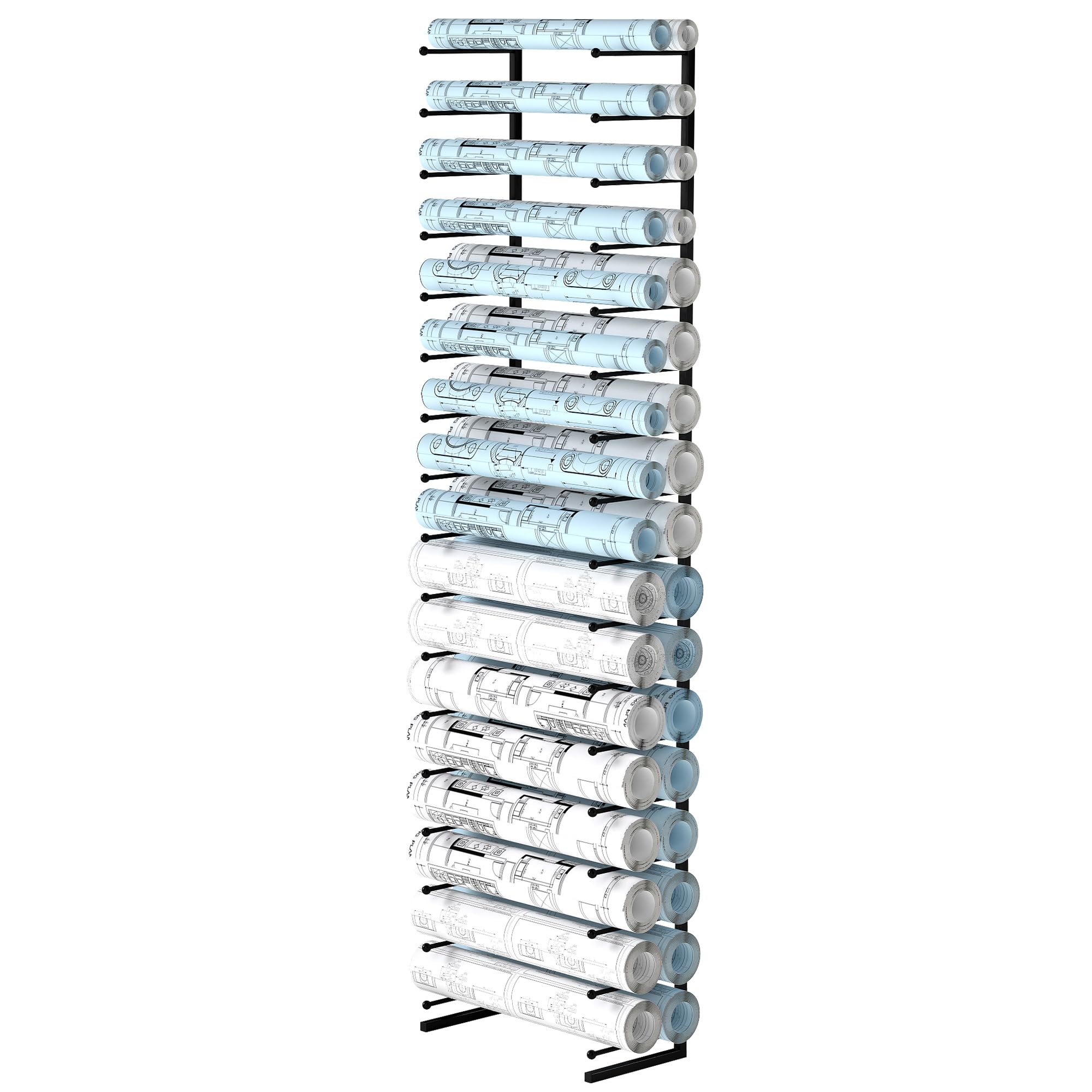 Extra Large Blueprint Storage Rack, Wall Mount Vinyl Roll Storage Rack ...