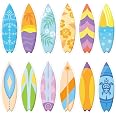 Amazon.com: FXMHEHBB 60 Pcs Surfboard Cutouts with Glue Points, Hawaii ...