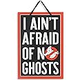 Amazon.com: Ghostbusters I Ain't Afraid of No Ghosts Hanging Metal Sign ...
