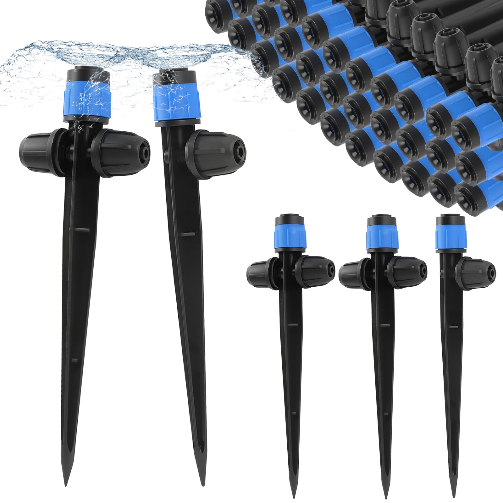 35PCS Double-Head Drip Irrigation Emitters, Kalolary Locked Drip ...