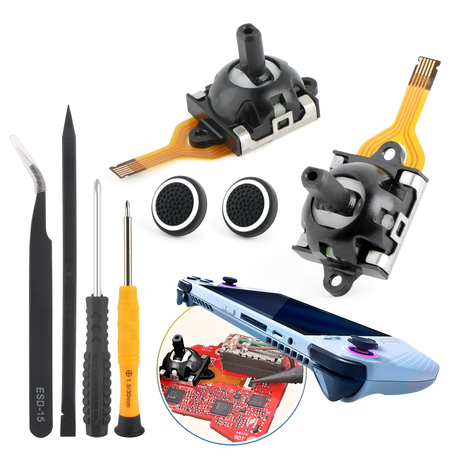 2Pack Hall Effect Joysticks for Asus ROG Ally RC71L Joystick ...