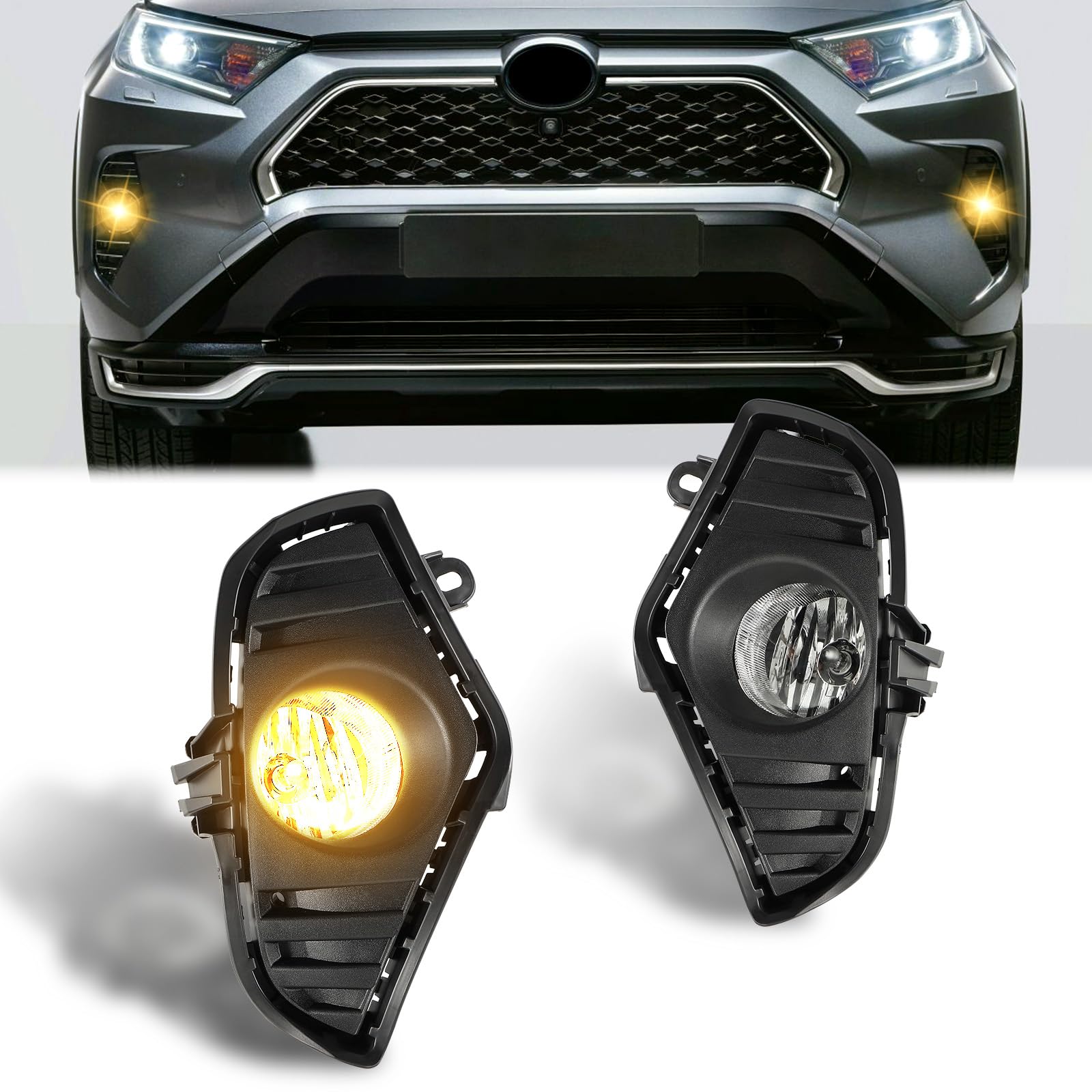 Fancemot Front Bumper Fog Lights Compatible with 2019-2025 5th Gen ...