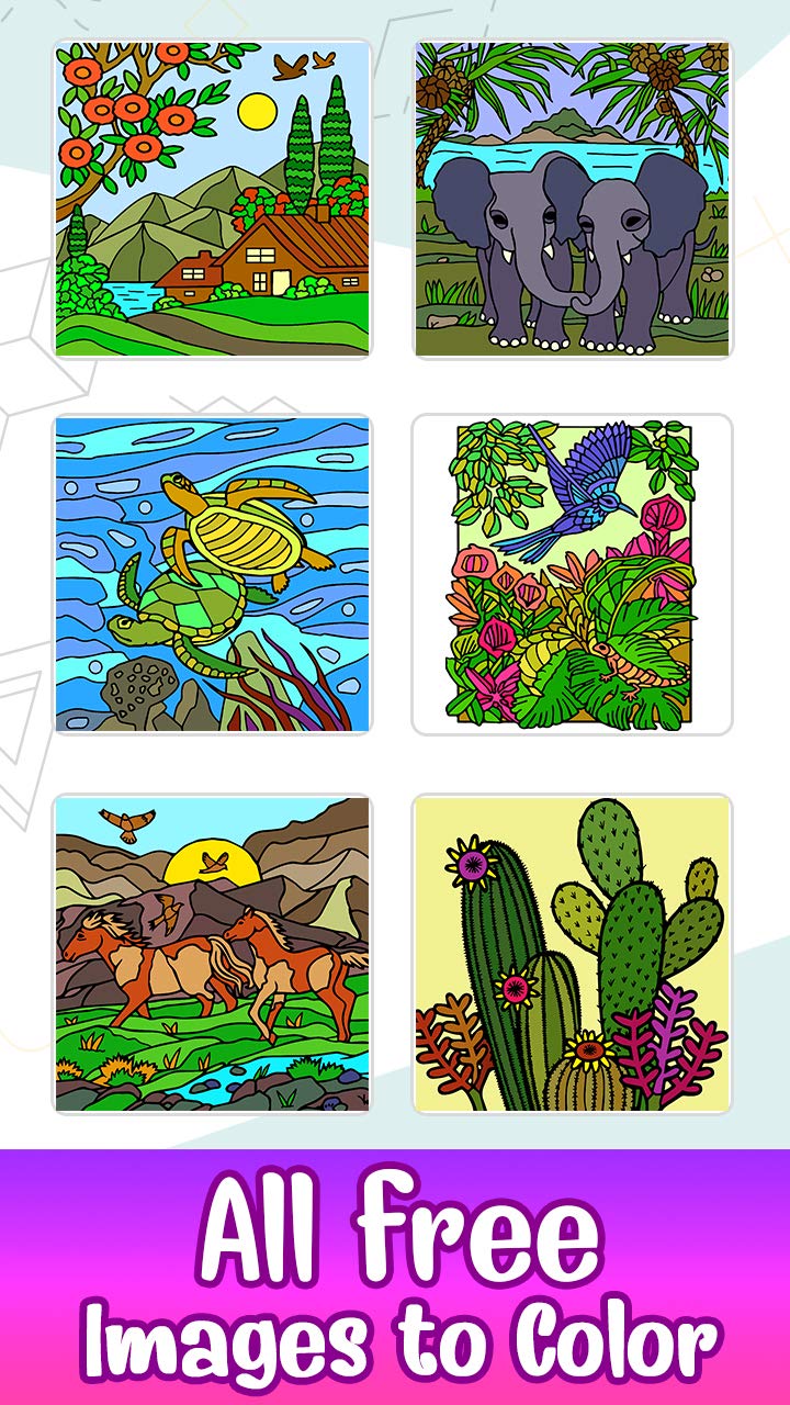 Nature Color by Number - Adult Paint , Glitter & Crayon Coloring Pages ...