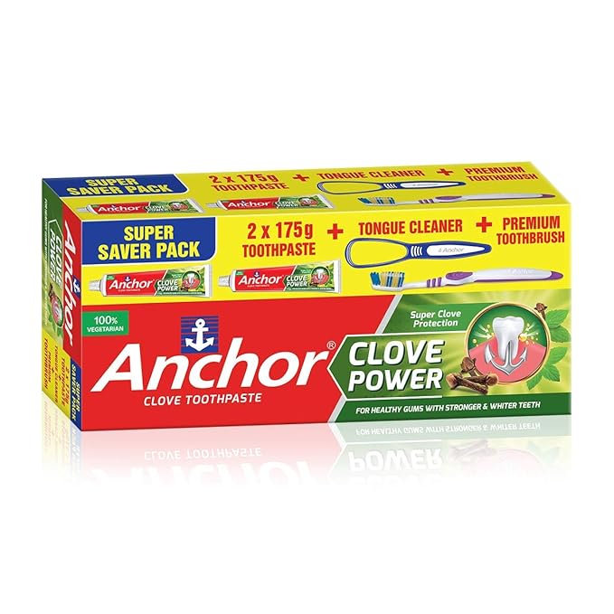Buy Anchor Clove Power Toothpaste 175g x 2 with Tongue Cleaner and ...