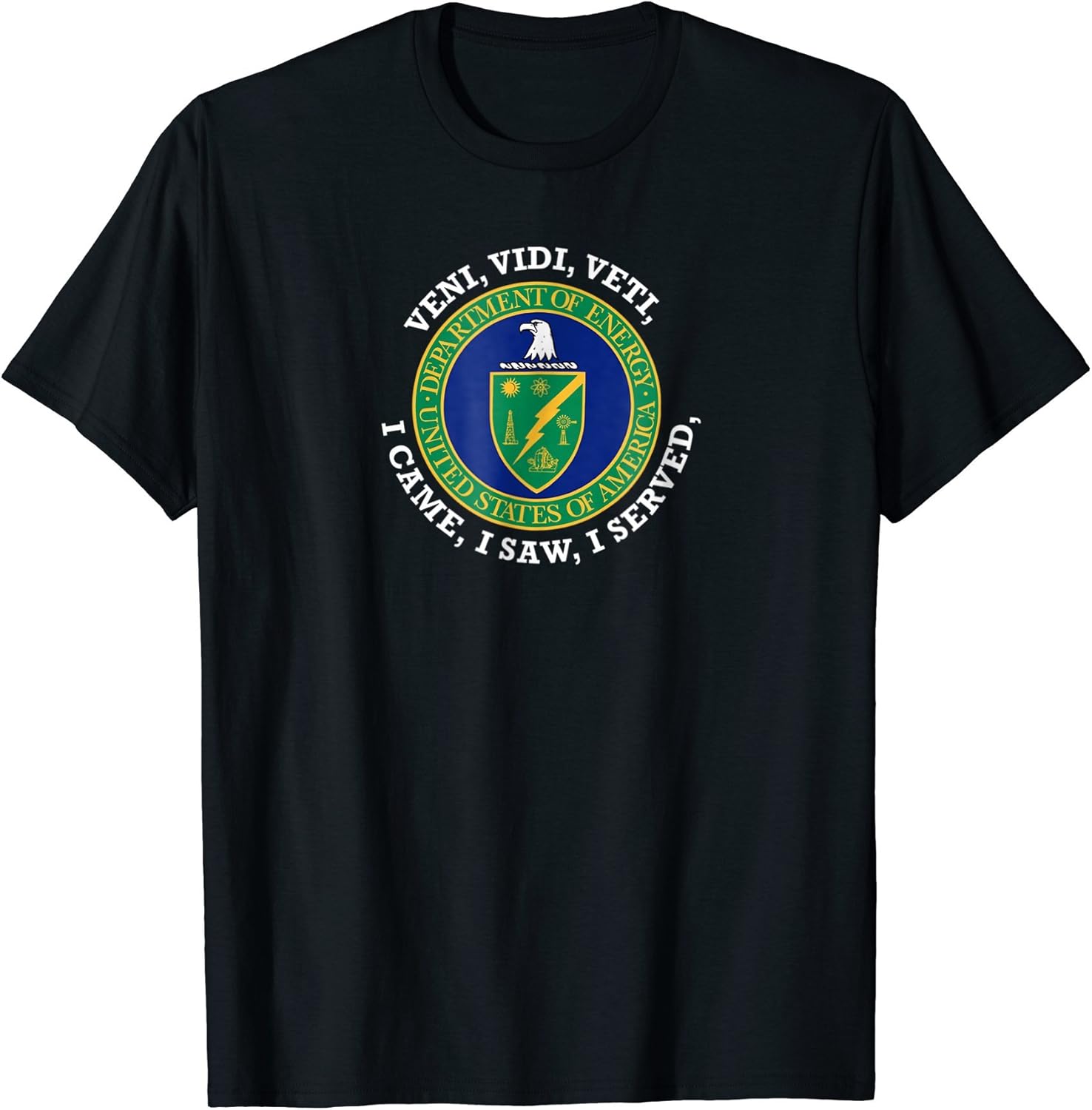 Men's US Department of Energy DOE VVV T-shirt Small Black: Amazon.co.uk ...