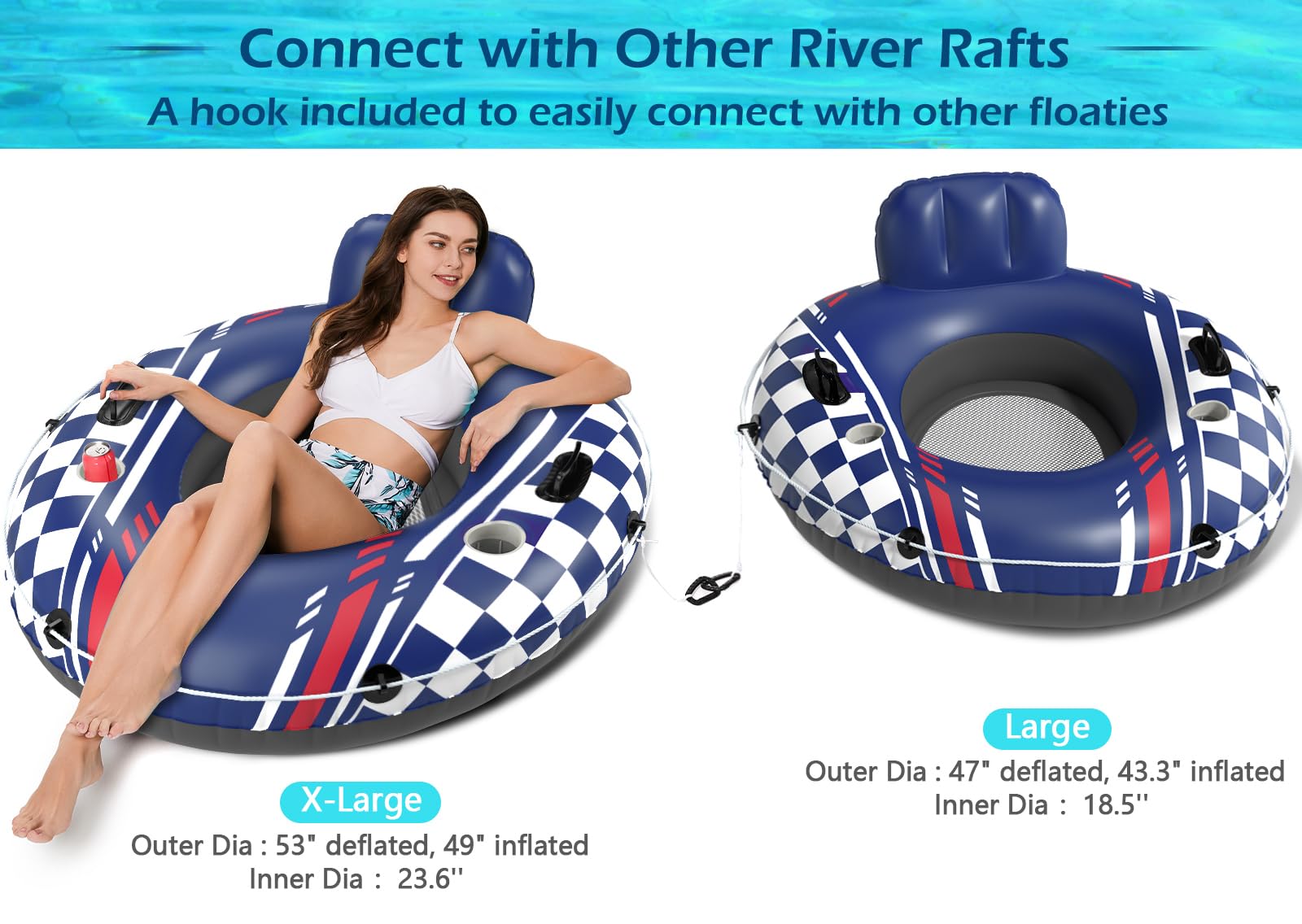 Mua Jasonwell Inflatable River Tube Float - Heavy Duty River Float Pool Floats Lake Premium ...