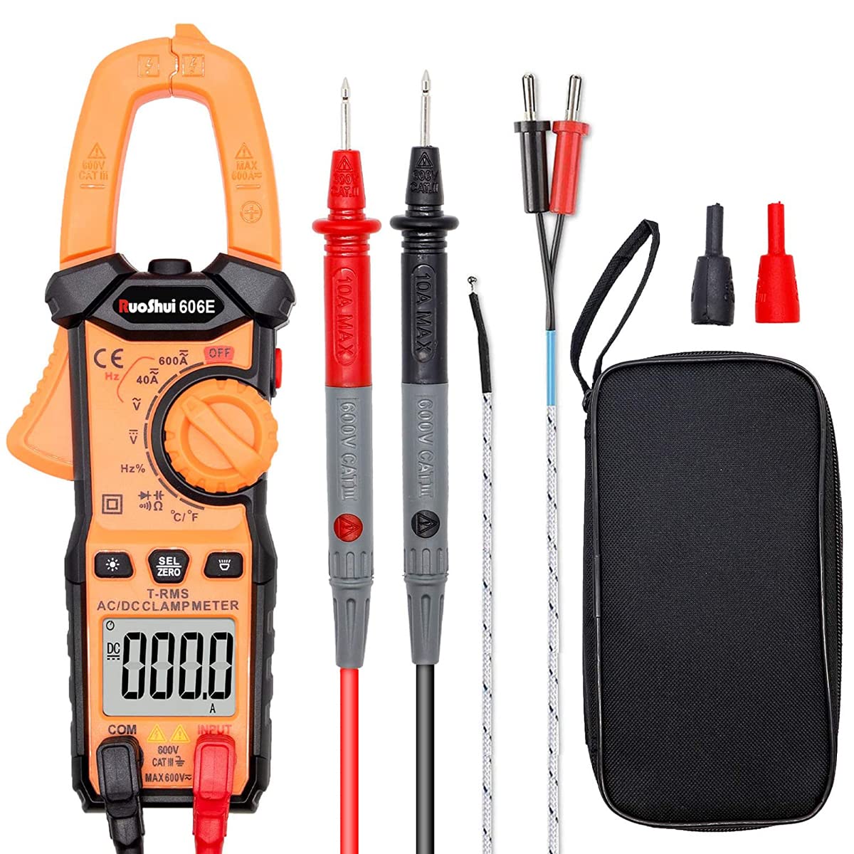 Mua Clamp Meter 600A Ac/Dc Current, RuoShui Brand 600V Voltmeter ...