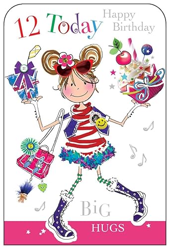 Jonny Javelin Girls Age 12 Birthday Card: Amazon.co.uk: Office Products