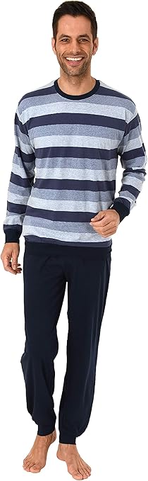 Men's Pyjama Warm Winter Fabric PJ Set Sleepwear - Perfect for Cold ...