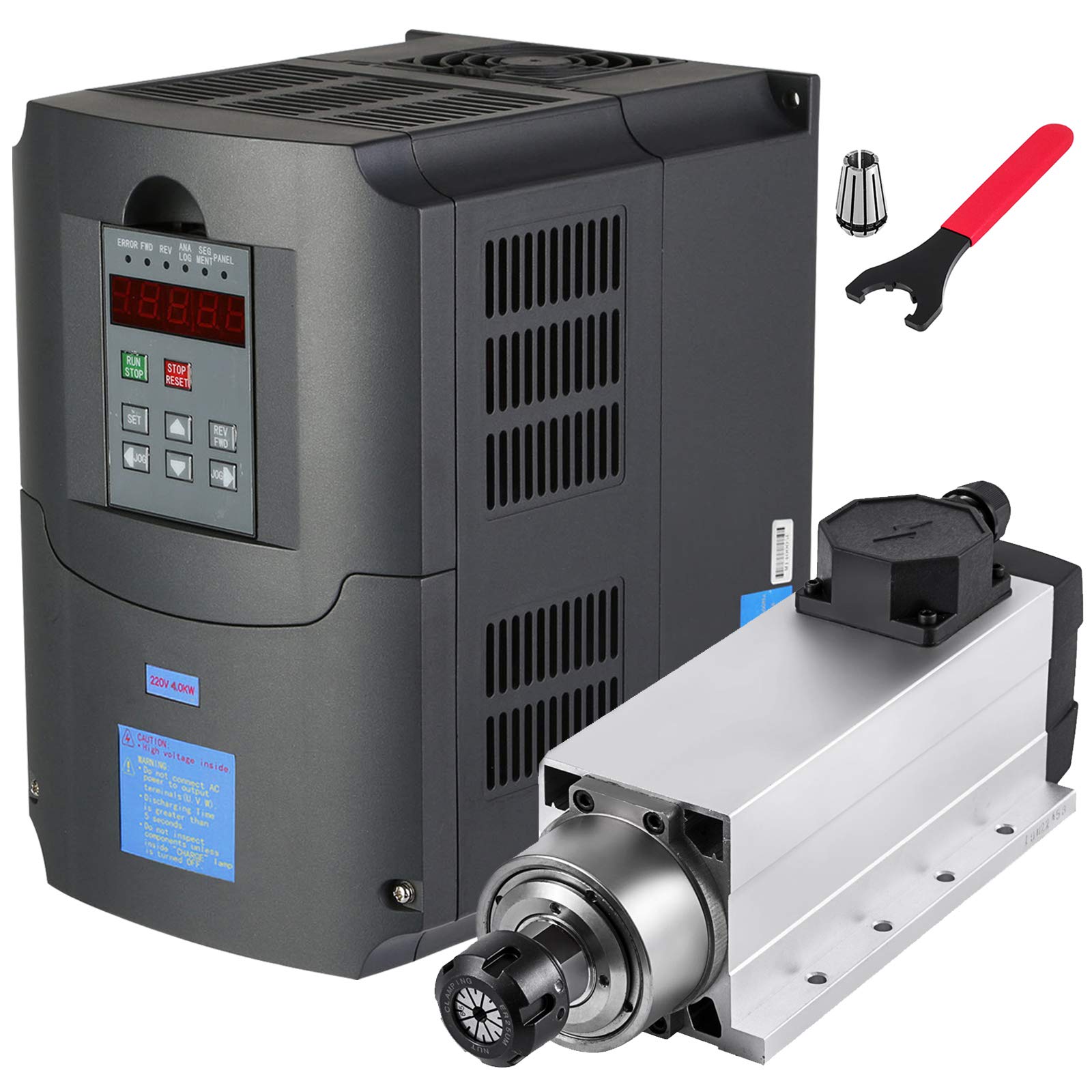 Mua VEVOR Spindle Motor 4KW Square Air Cooled Spindle Motor ER25 18000RPM Collect & VFD Variable ...