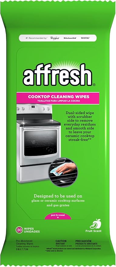 Amazon.com: Affresh W10539770 Cooktop Cleaning Wipes Stove Top Cleaner ...