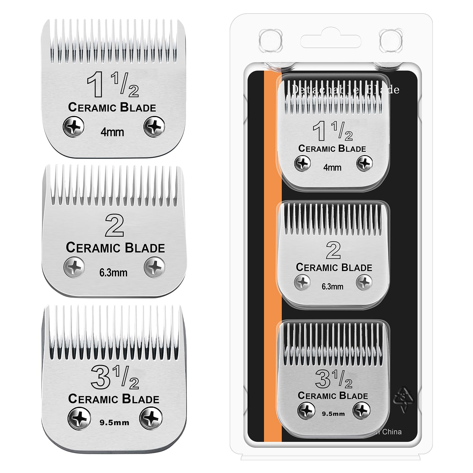 3 Pcs Professional Detachable Replacement Ceramic Blades set,compatible ...