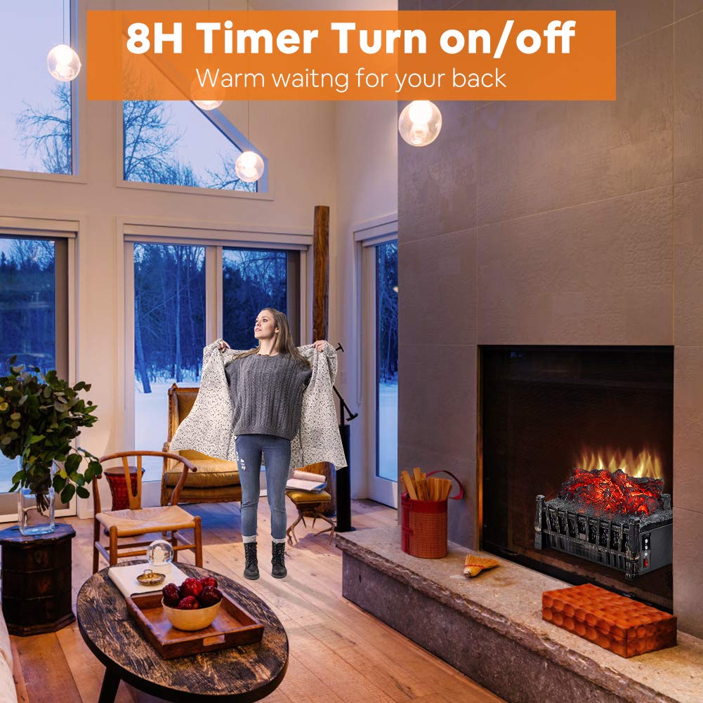 Mua Electric Fireplace Logs Heater, Fireplace Insert Heater with Remote ...