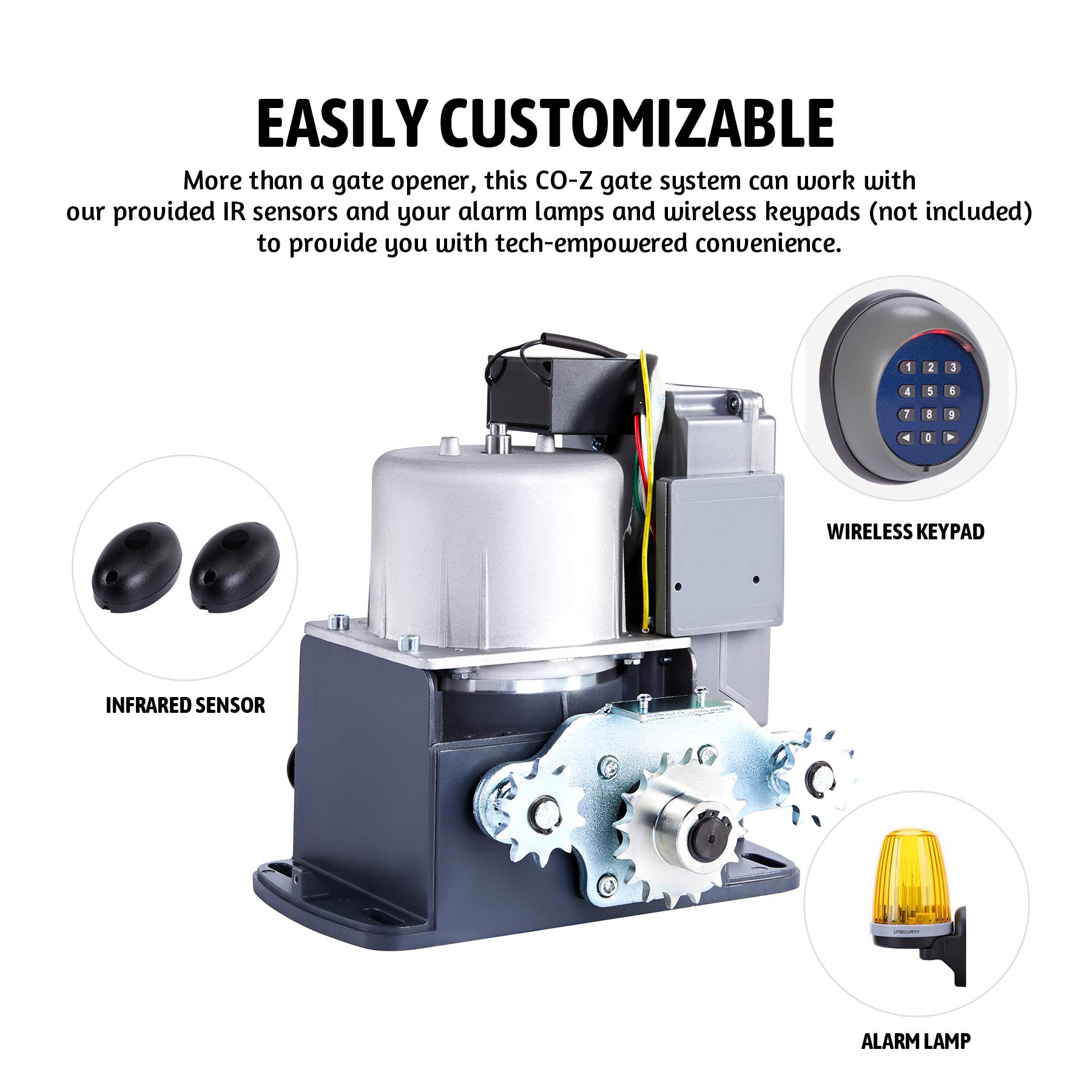 Mua CO-Z Automatic Sliding Gate Opener with Wireless Automatic Code ...