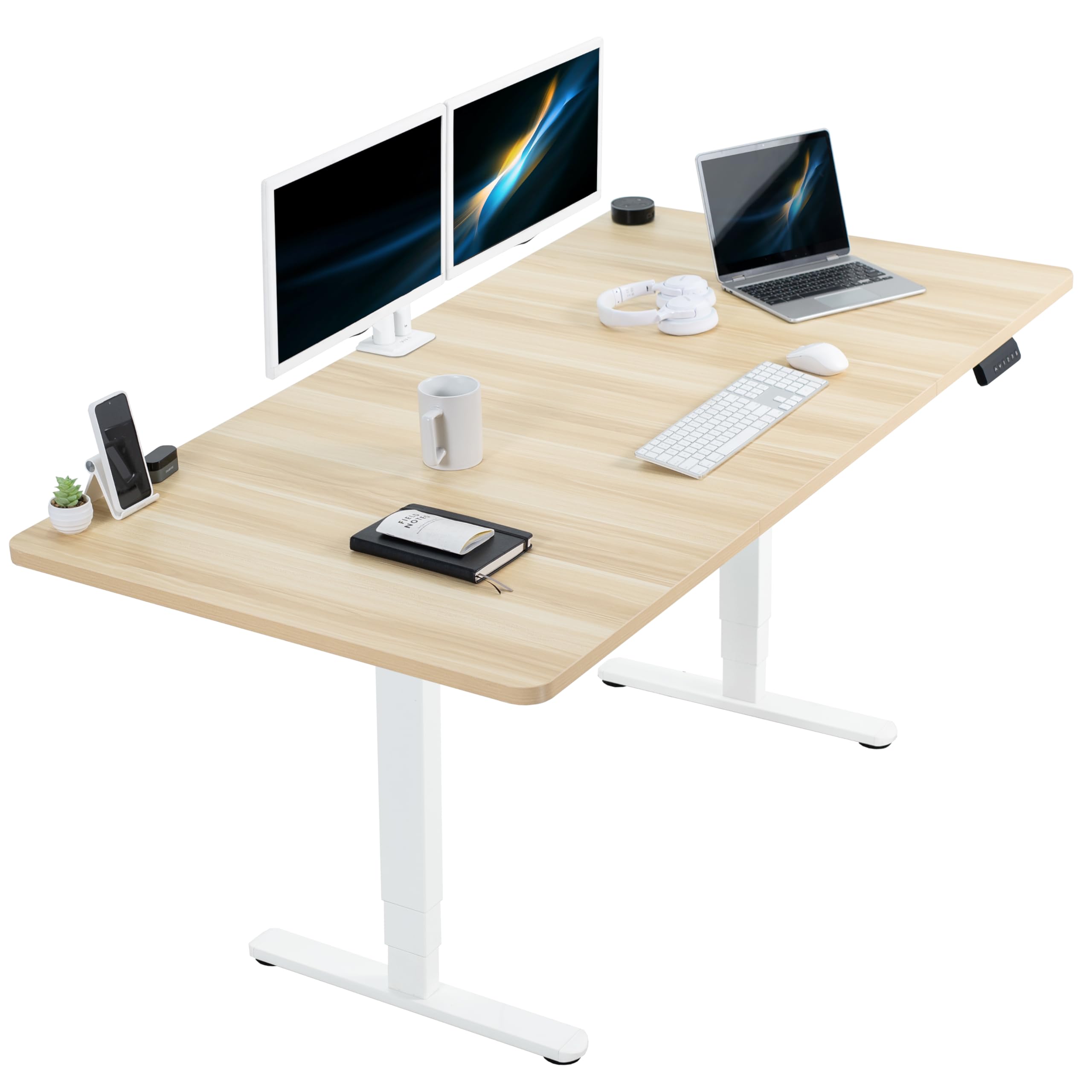 VIVO Electric 71 x 36 in Dual Motor Sit Stand Desk, Memory Height ...
