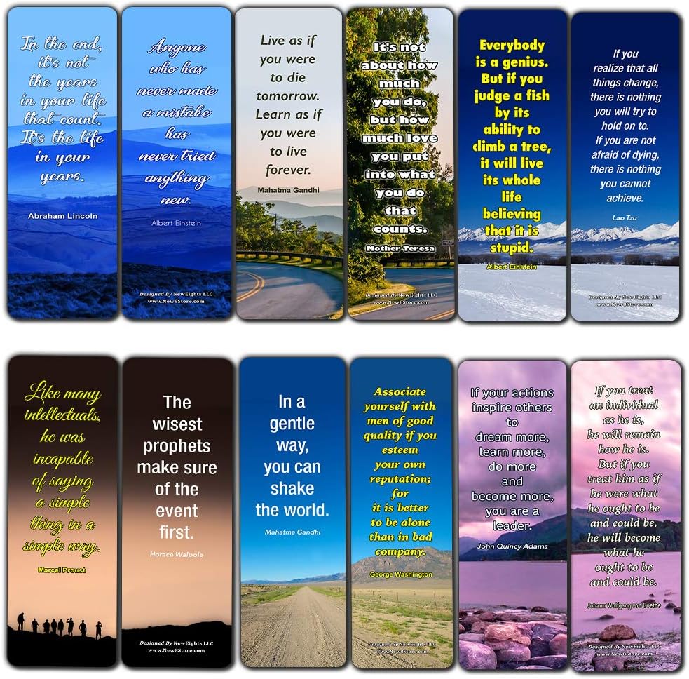 Inspirational Quotes Bookmarks Cards Series 4 (60-Pack) – BigaMart