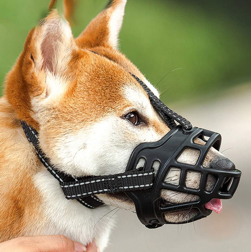 Amazon.com : Mayerzon Dog Muzzle, Breathable Basket Silicone Dog Muzzle ...