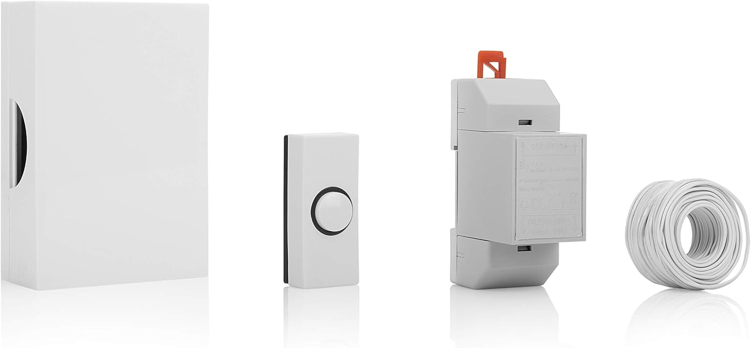 Byron 720k Wired Doorbell Set, Wired Doorbell, Push Bell, Transformer ...