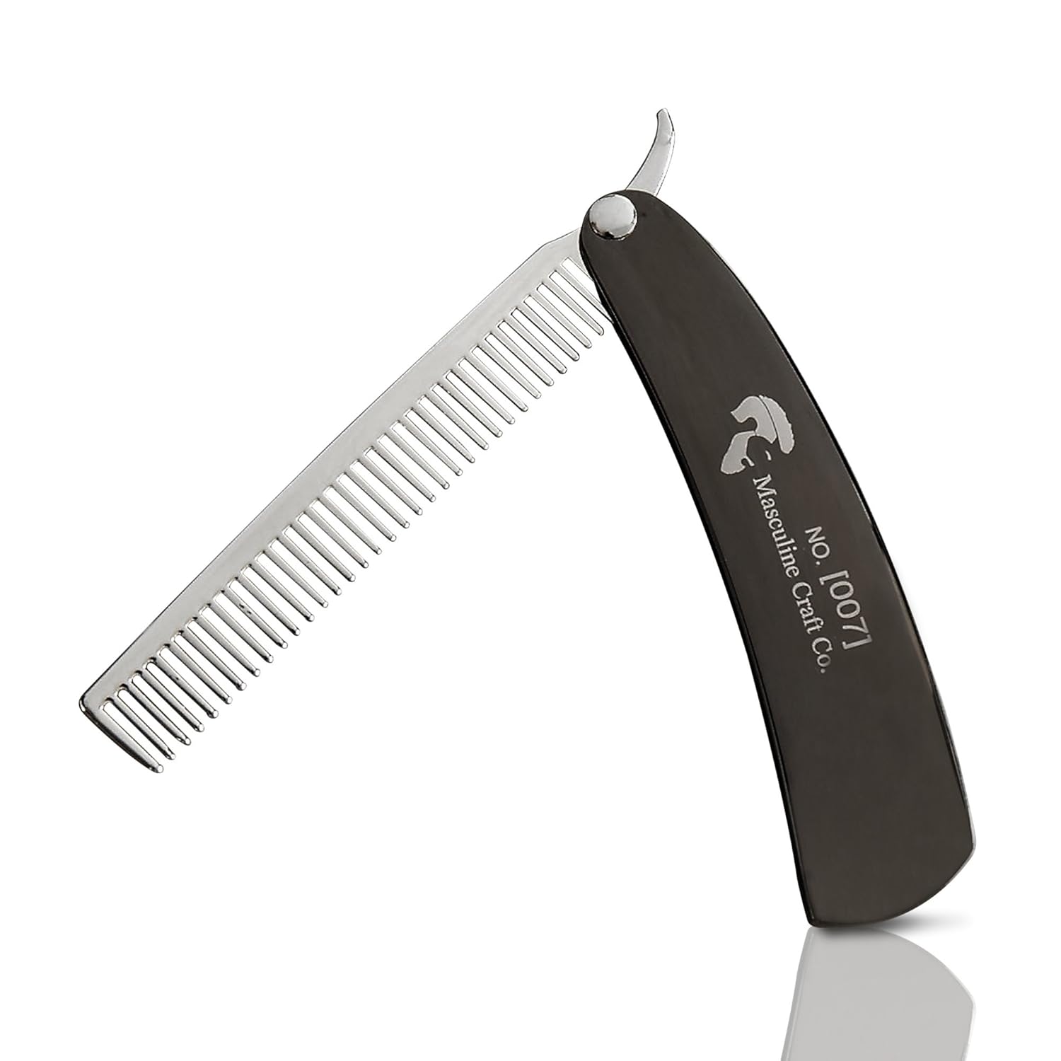 Amazon.com : Masculine Craft Stainless Steel Folding Beard Comb ...