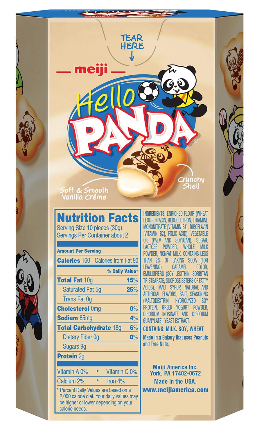 Mua Meiji Hello Panda Cookies, Vanilla Crème Filled - 2.1 oz, Pack of ...