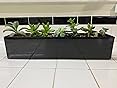 Amazon.com: DR&Co Modern White Rectangle Planter Box | 16" Metal ...