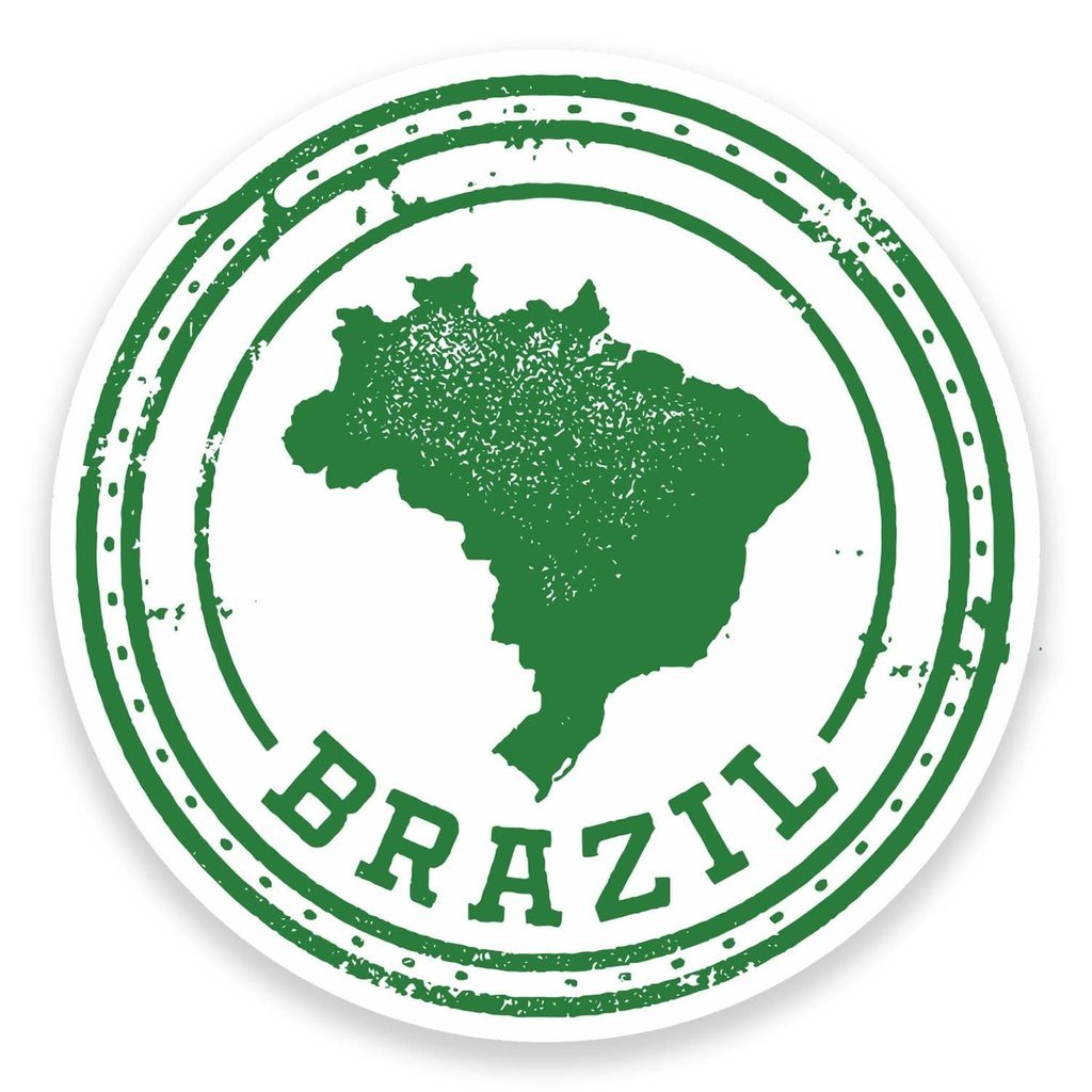 Amazon.com: 2 x 15cm/150mm Brazil Vinyl Sticker Decal Laptop Car Travel ...