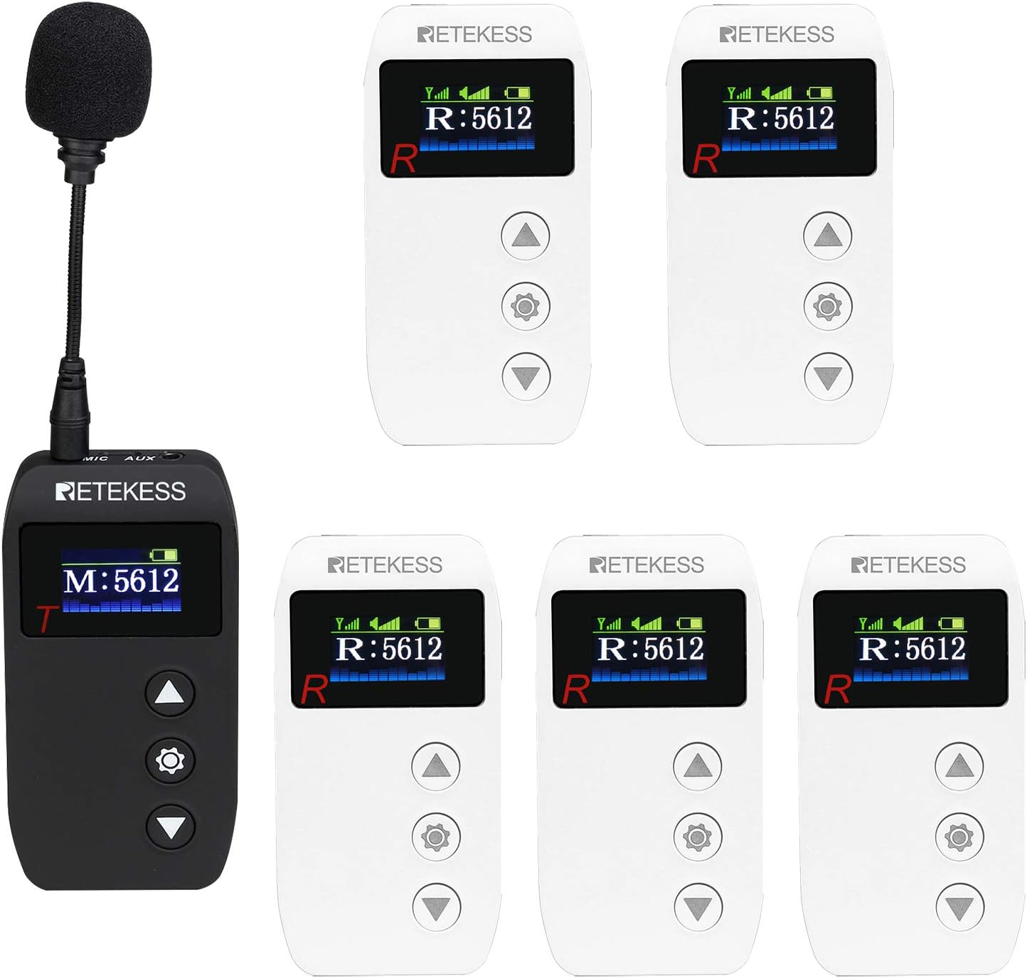 Retekess TT110 Tour Guide System,Church Translation Equipment,2.4G,Audio Guide System,for ...