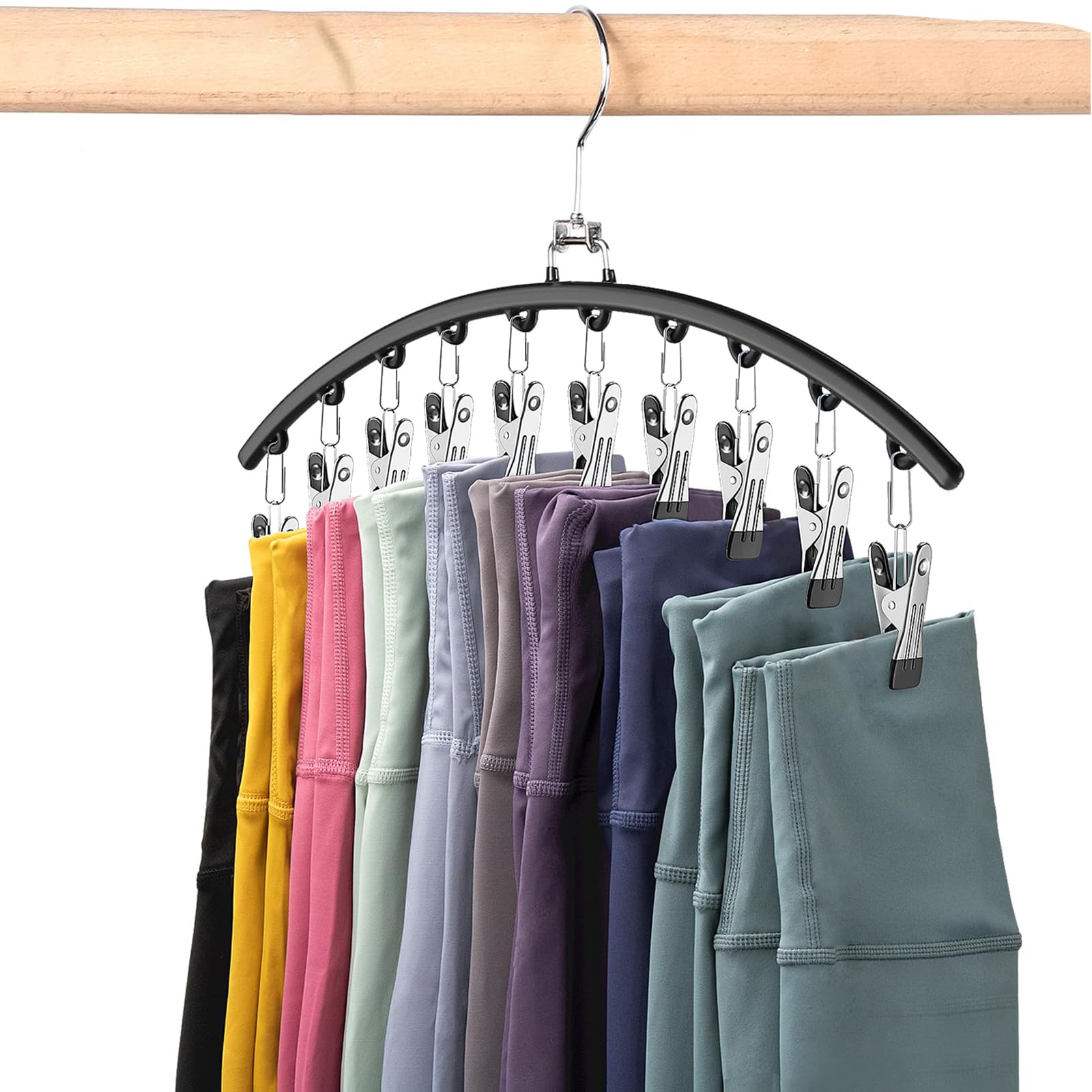 Hendiy Legging Organizer for Closet, Metal Yoga Pants Hangers 1 Pack w ...