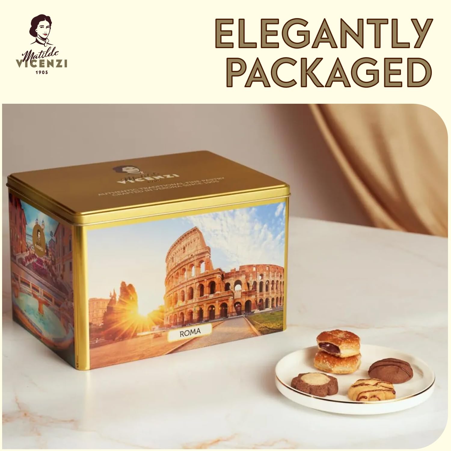 Mua Matilde Vicenzi Roma Cookie Tin - Italian Pastries & Bakery Cookies ...