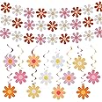 Amazon.com: Daisy Groovy Boho Party Banners Daisy Flower Hanging Swirls ...