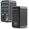 Amazon.com: EUASOO Docking Station USB-C 4K Quadruple Display Universal Laptop Docking Station ...