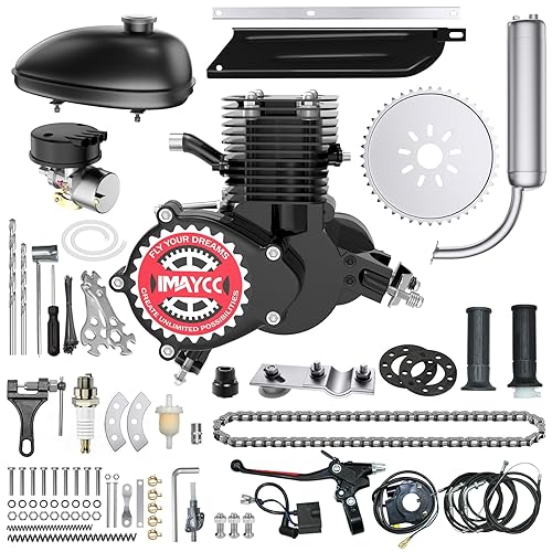 IMAYCC Bike Motor Kit 100cc Motorized Bike Kit 2 Stroke Gas Bicycle ...
